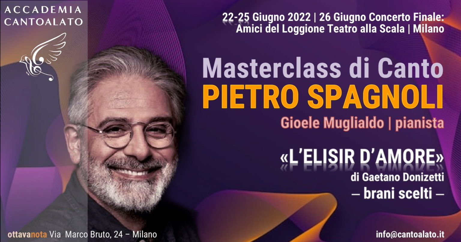 MASTERCLASS DI CANTO CON PIETRO SPAGNOLI - Ottavanota MASTERCLASS DI CANTO CON PIETRO SPAGNOLI - Ottavanota